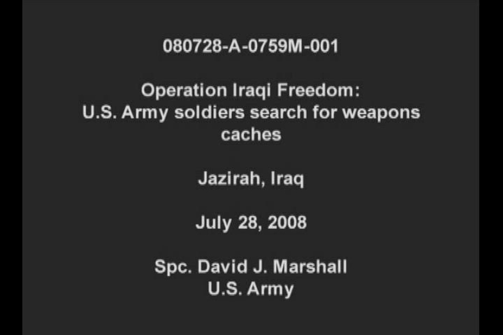 DVIDS - Video - U.S. Army Soldiers Search for Weapons Caches