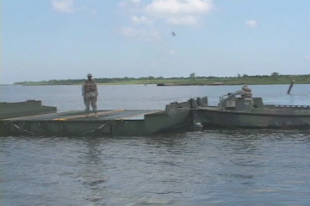 DVIDS - Video - 2225th Multi-Role Bridge Company Constructs a Float Bridge