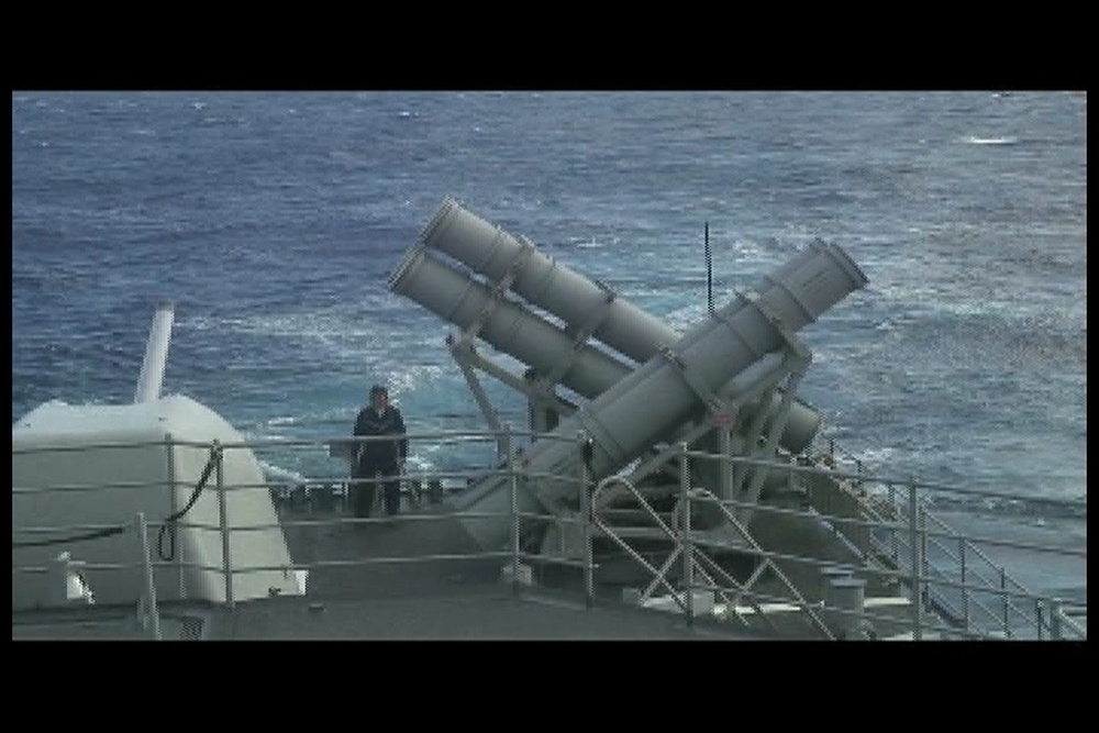 DVIDS - Video - USS Chosin Harpoon Launch