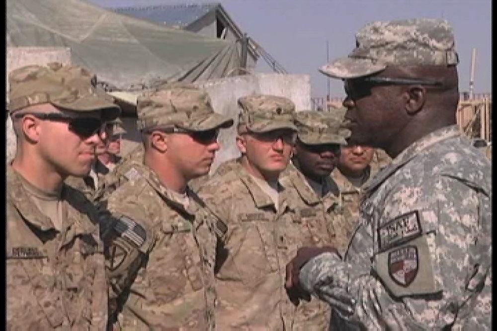 DVIDS - Video - Command Sgt. Maj. Hill and SGM Safi Visit Troops