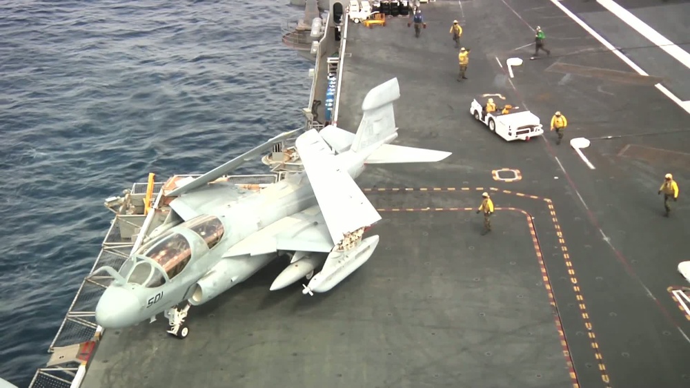 DVIDS - Video - Navy Aircraft Landing on a Moving Aircraft Carrier