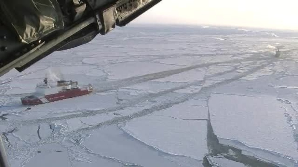 DVIDS - Video - CGC Healy breaks ice for tanker Renda
