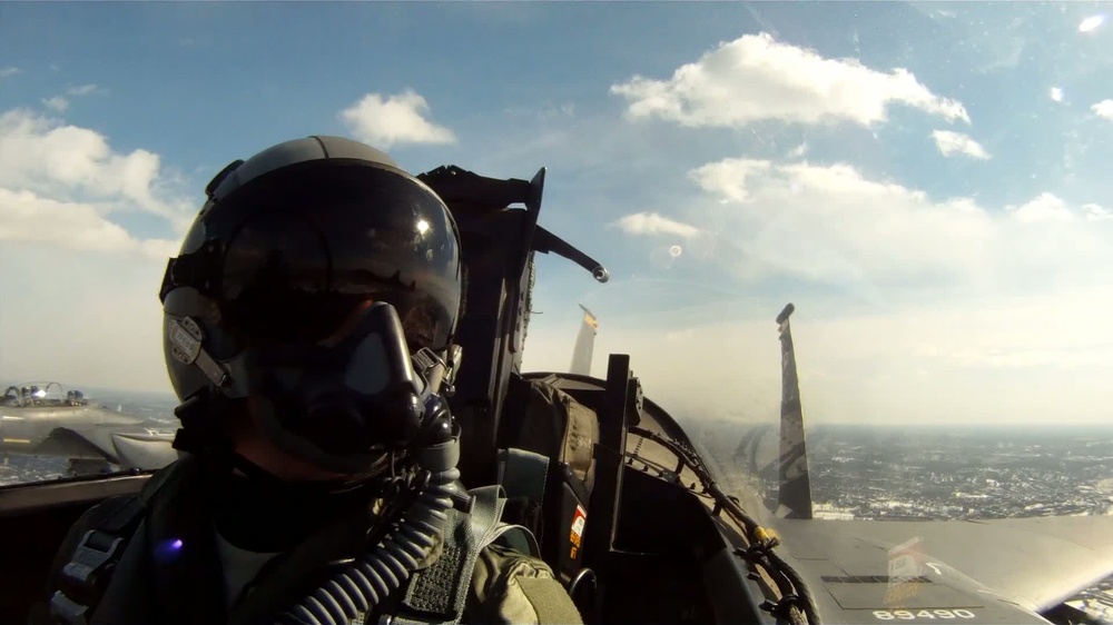DVIDS - Video - Brig. Gen. Robinson Risner F-15 Fly Over Footage
