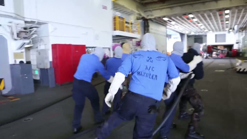 DVIDS - Video - USS Bataan Hangar Bay Fire Drill