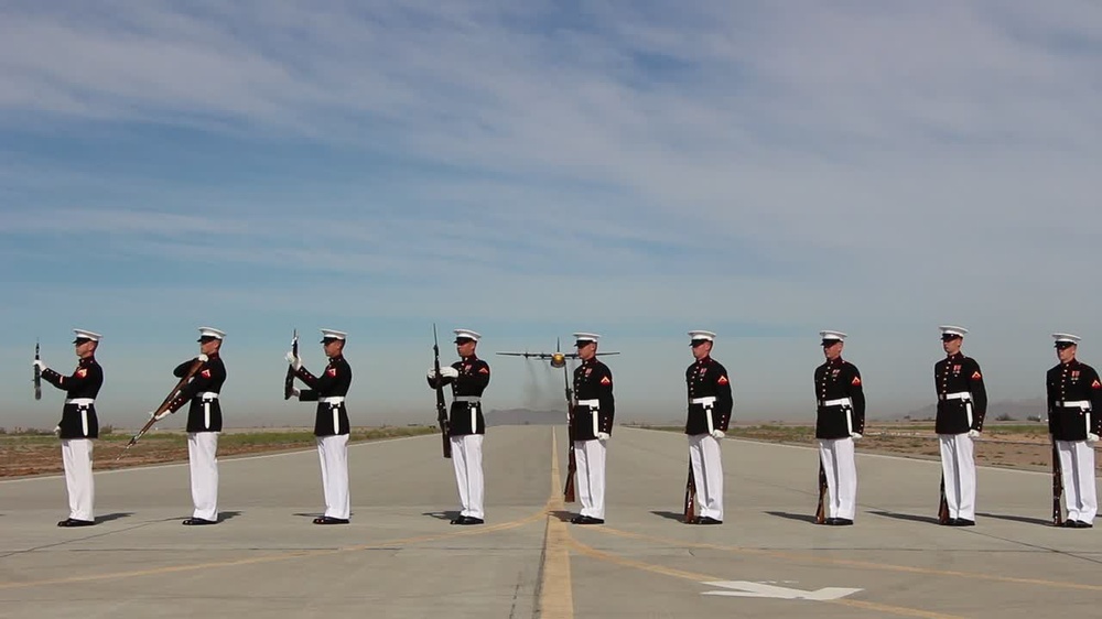 DVIDS - Video - Silent Drill Platoon & Blue Angels "Fat Albert"