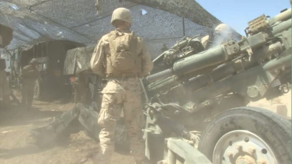 DVIDS - Video - Marines with Papa Battery 5/14 conduct live fire mission