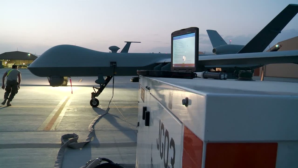DVIDS - Video - SABRE 65th CAT- MQ-9 Reaper Night Launch Prep, B-Roll