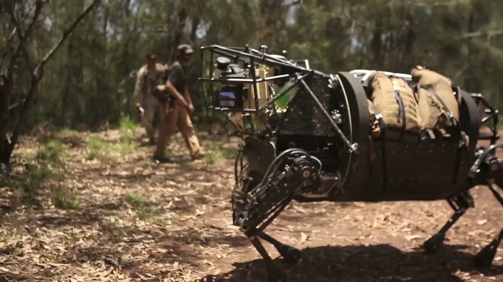 DVIDS - Video - Marine LS3 robot patrols with Marines, comes under ...
