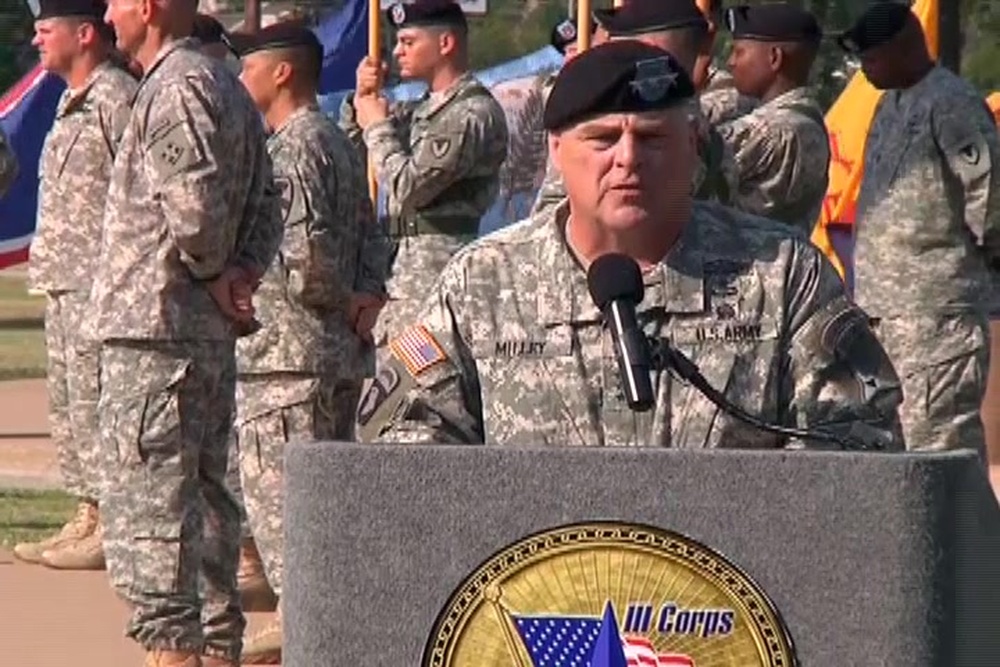 DVIDS - Video - III Corps Change of Command General Officers speeches