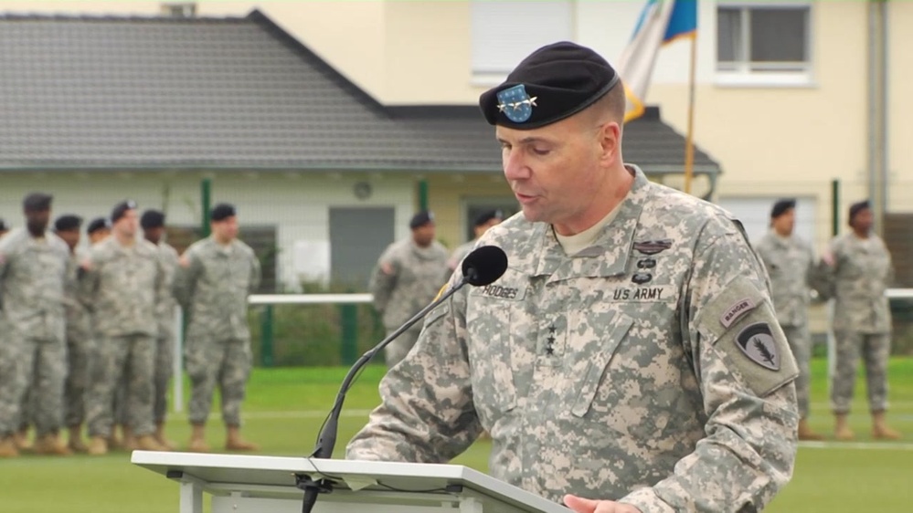 DVIDS - Video - USAREUR Change of Command 2014: Lt. Gen. Hodges Speech