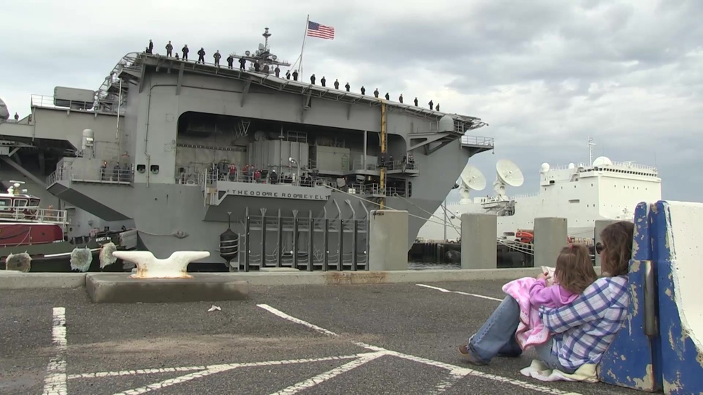 DVIDS - Video - USS Theodore Roosevelt Departs Naval Station Norfolk