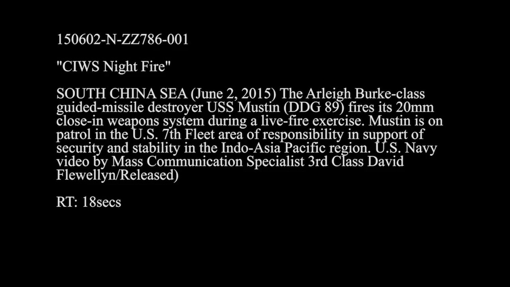 DVIDS - Video - CIWS Night Fire