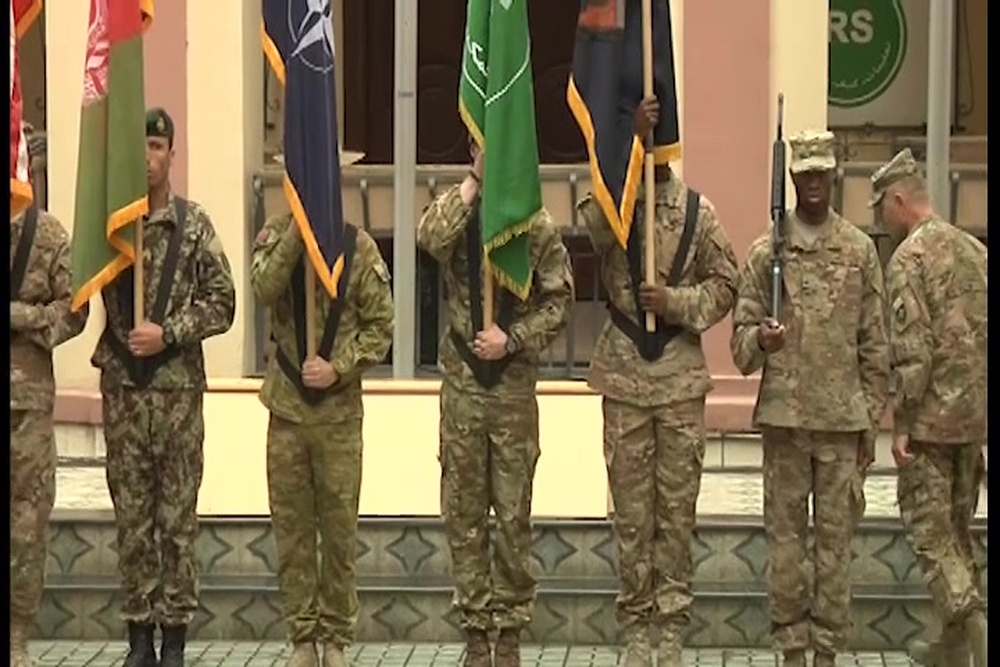 DVIDS - Video - Resolute Support Change of Command Passing of Colours B ...