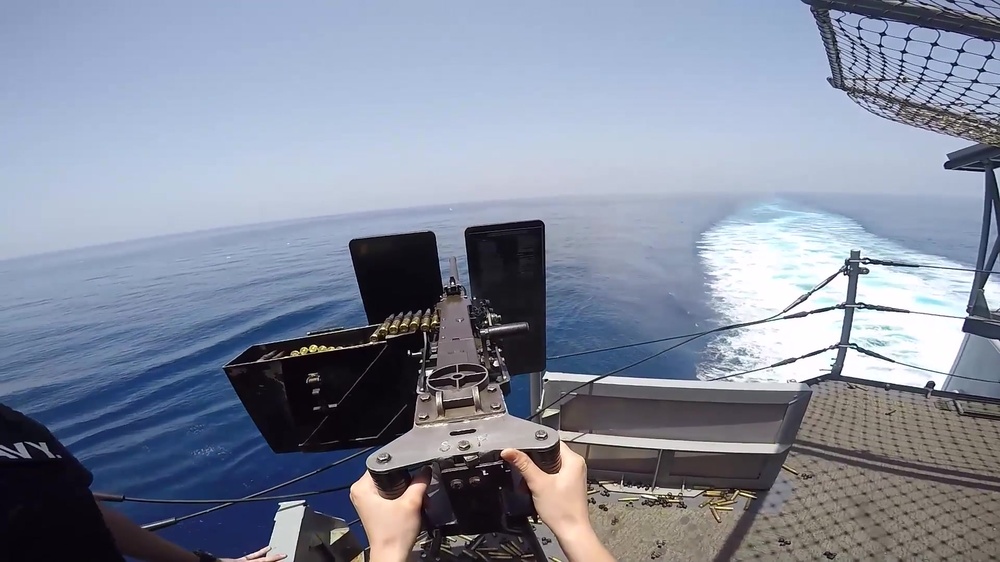 DVIDS - Video - USS Boxer (LHD 4) .50 caliber machine gun