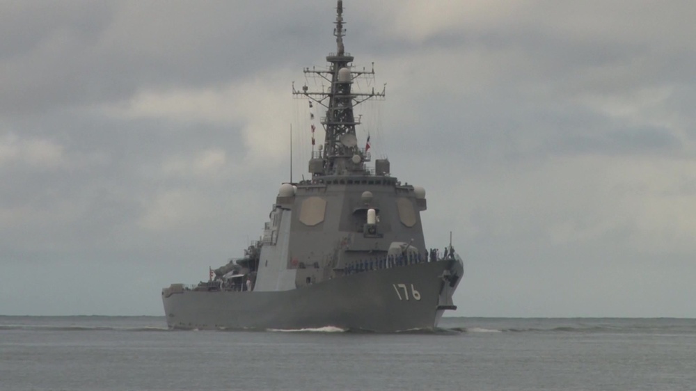 DVIDS - Video - JS Chokai (DDG 176) Arrives at Joint Base Pearl Harbor-Hickam During RIMPAC
