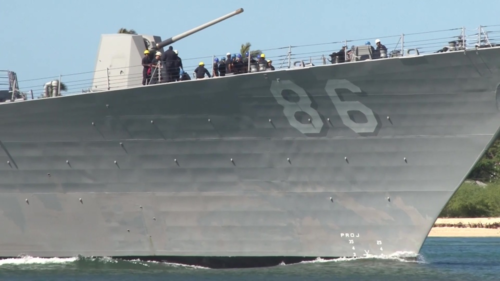 DVIDS - Video - USS Shoup (DDG 86) Arrives at Joint Base Pearl Harbor ...