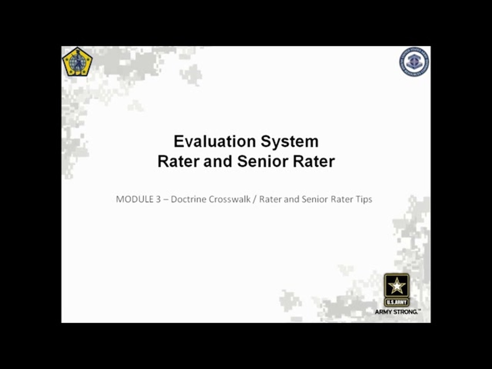 DVIDS - Video - Revised OER - Doctrine Crosswalk/Rater and Senior Rater ...