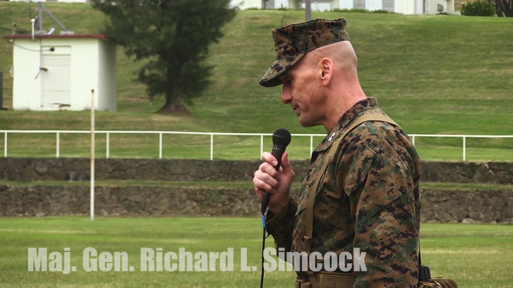 DVIDS - Video - 3rd Marine Division Change of Command: Passing the Caltrap