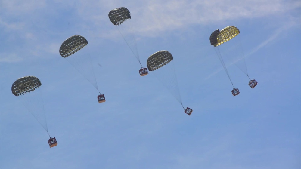 DVIDS - Video - Mass container delivery system (CDS) drop