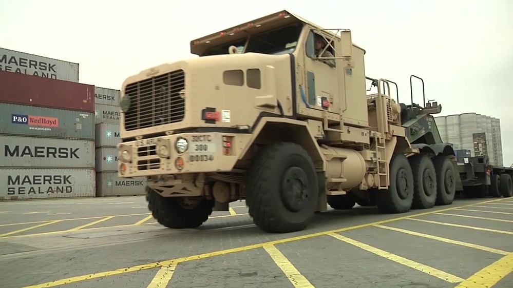 DVIDS - Video - 497th CSSB Equipment Arrives In Europe