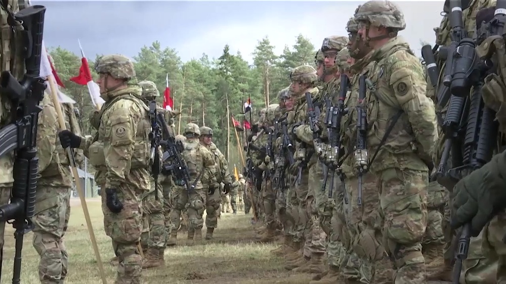 DVIDS - Video - NATO Battle Group Poland Ceremony