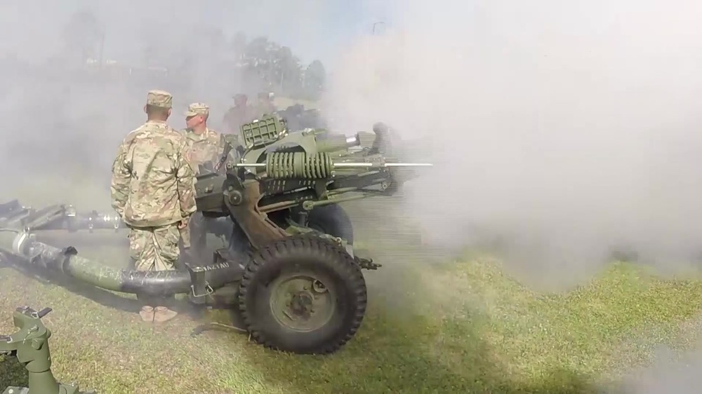 DVIDS - Video - 1-9 FA Fires Salute for 3rd ID Change of Command
