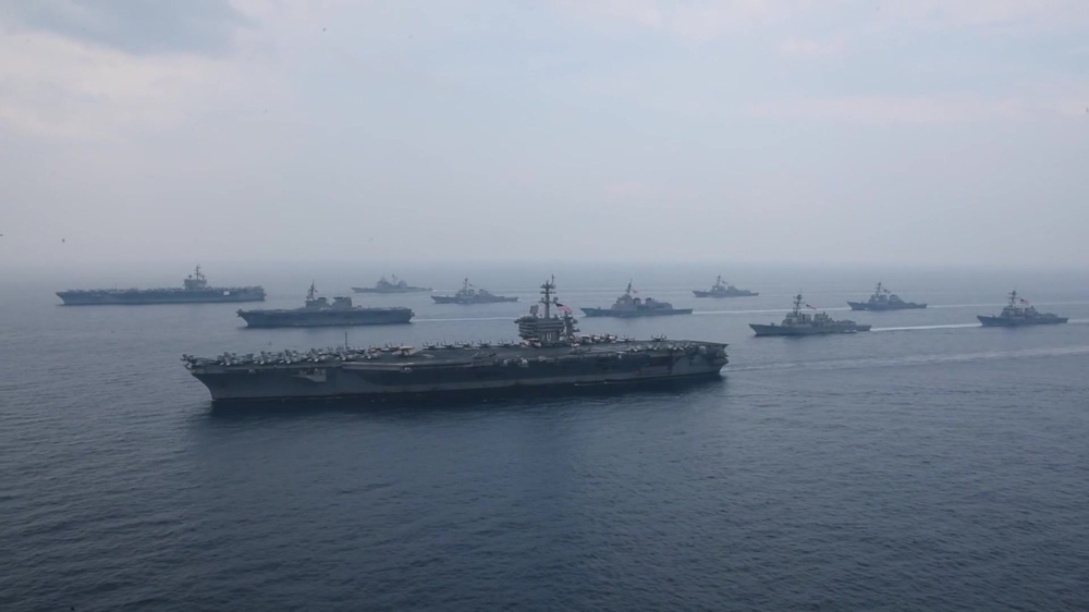 DVIDS - Video - USS Carl Vinson and USS Ronald Reagan carrier strike ...