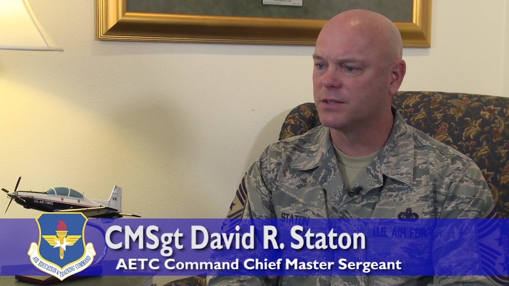 DVIDS - Video - AETC Command Chief discusses first enlisted RPA pilots