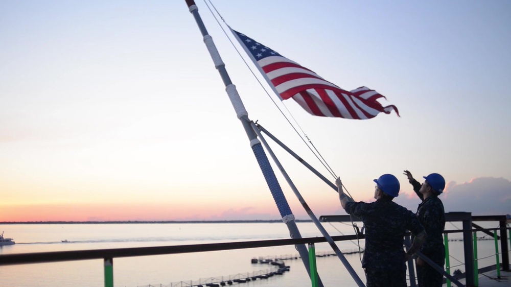 DVIDS - Video - GW Honors USS Fitzgerald Sailors - Evening Colors (June ...