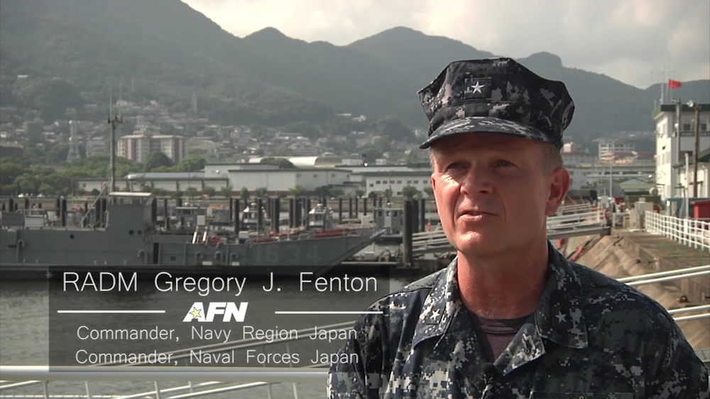 DVIDS - Video - Rear Admiral Gregory Fenton visits Fleet Activities Sasebo