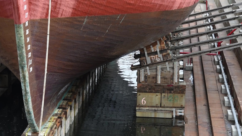 DVIDS - Video - USS Constitution Dry Dock Floods