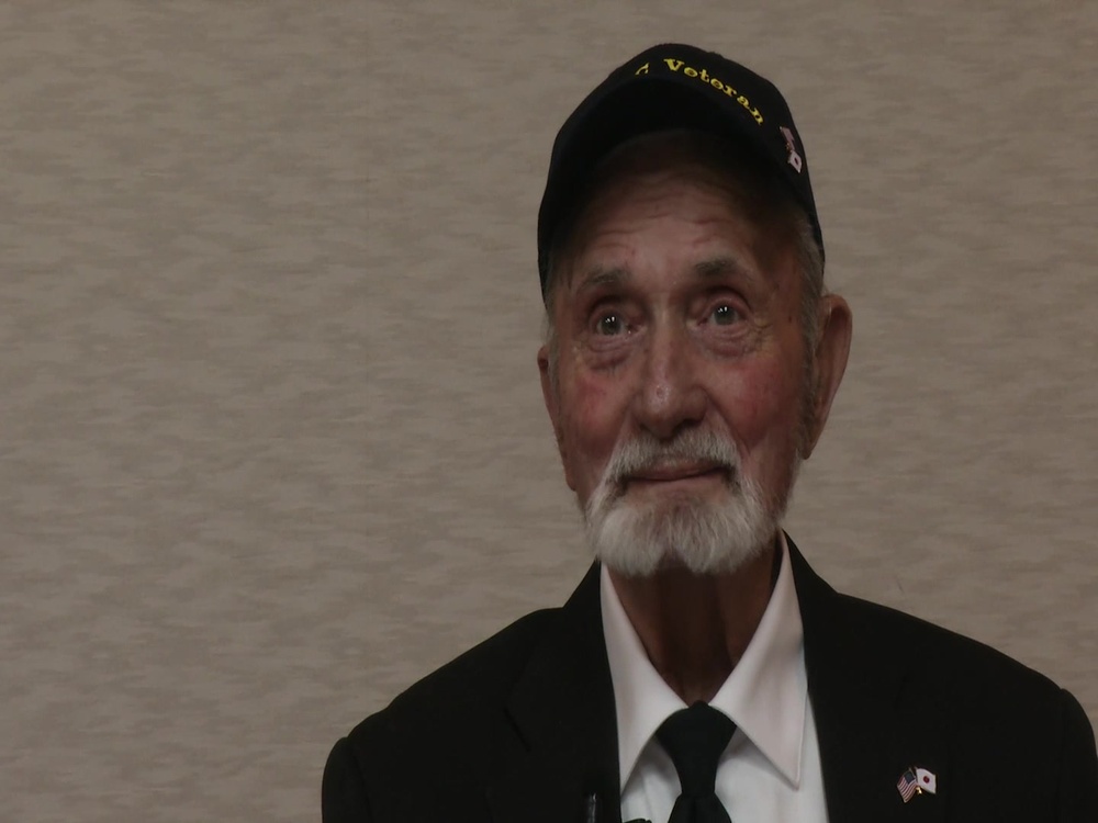 DVIDS - Video - WWII Marine veteran returns ancestral flag to Japanese ...