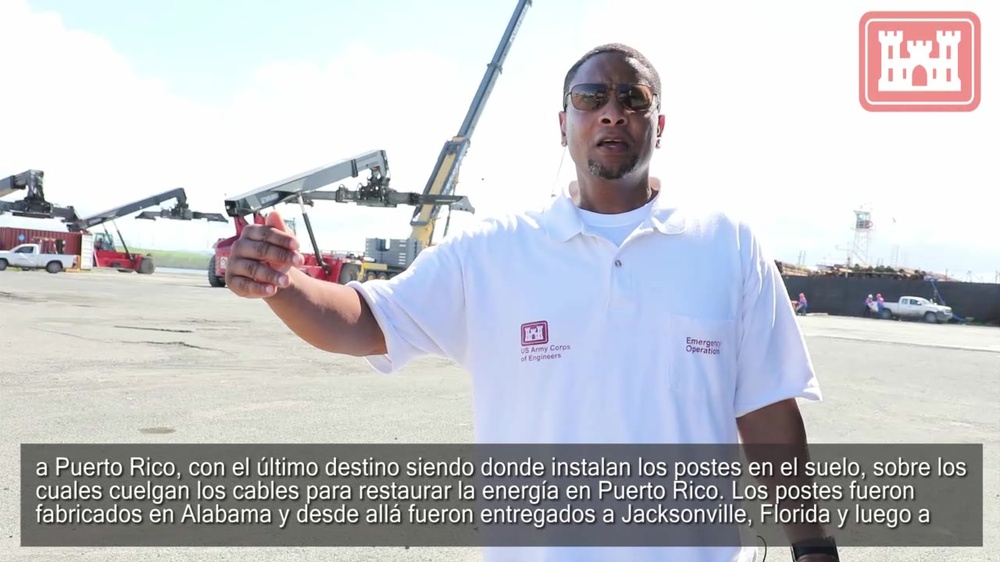 DVIDS - Video - Major load of electric poles arrives in Puerto Rico