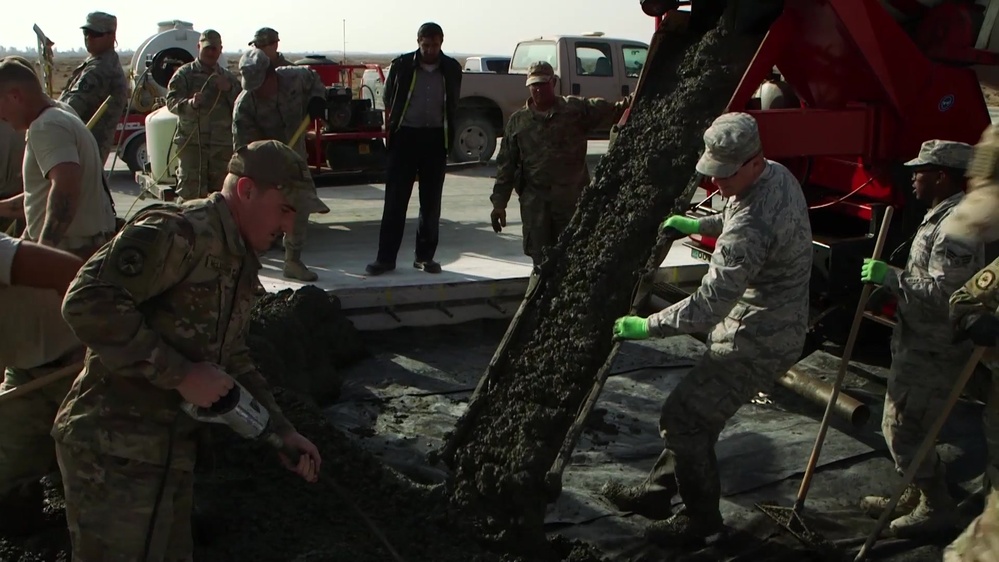 DVIDS - Video - 332 ECES repairs airfield in AOR (Complete News Story)