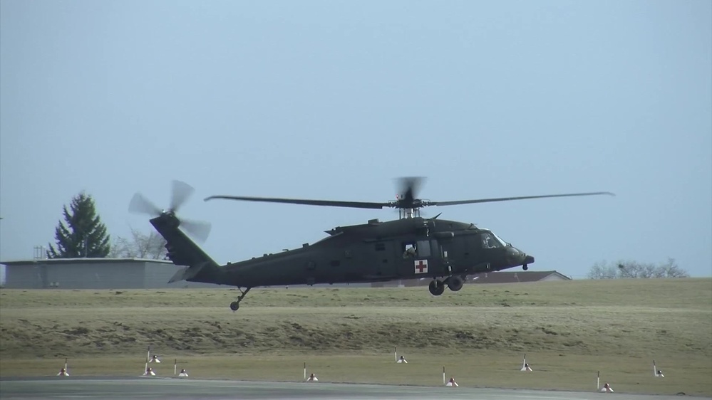 DVIDS - Video - Slope landing training in a HH-60 MEDEVAC helicopter