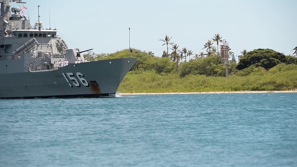 DVIDS - Video - HMAS Toowoomba (FFH 156) enters Pearl Harbor in ...