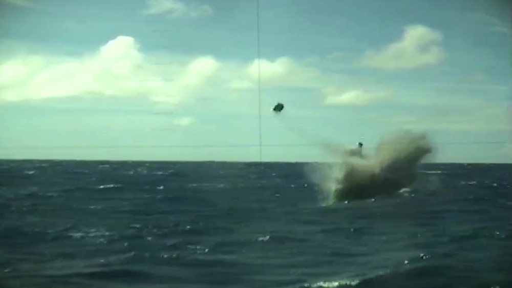 DVIDS - Video - USS Olympia (SSN 717) launch a Harpoon during SINKEX