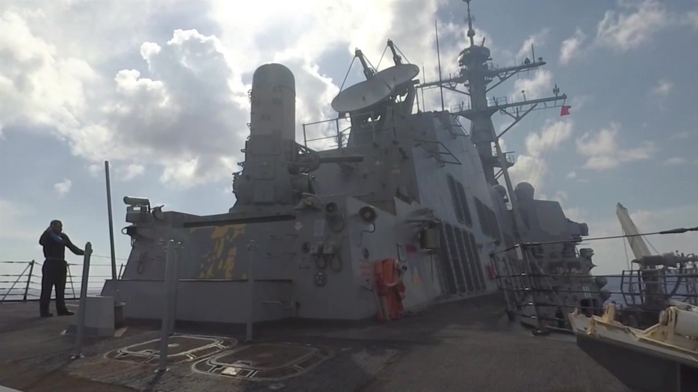DVIDS - Video - USS Spruance crew-served weapons training
