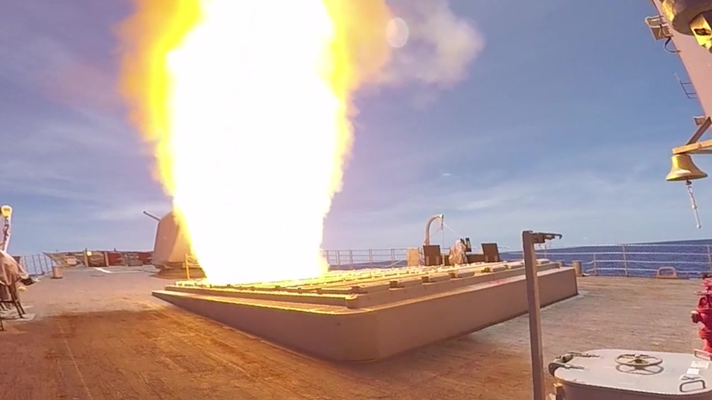 DVIDS - Video - Antietam SM-2 Launch/MultiSail