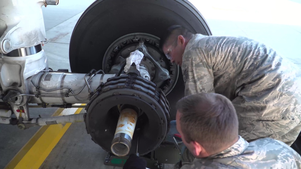 DVIDS - Video - Aircraft Maintenance Airmen Change Brake Pads