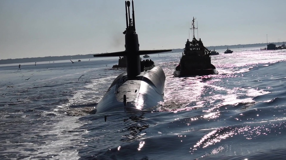 DVIDS - Video - USS Rhode Island Returns to Naval Submarine Base Kings Bay