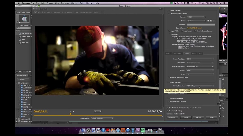 DVIDS - Video - Exporting HD Video with Adobe Premiere