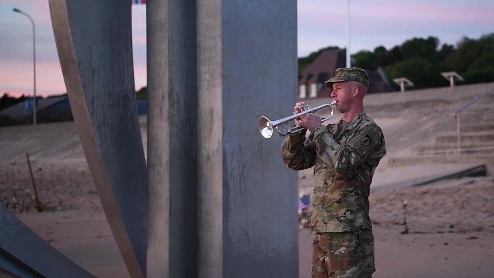DVIDS - Video - Bugler Plays Reveille for D-Day 75 (B-Roll)