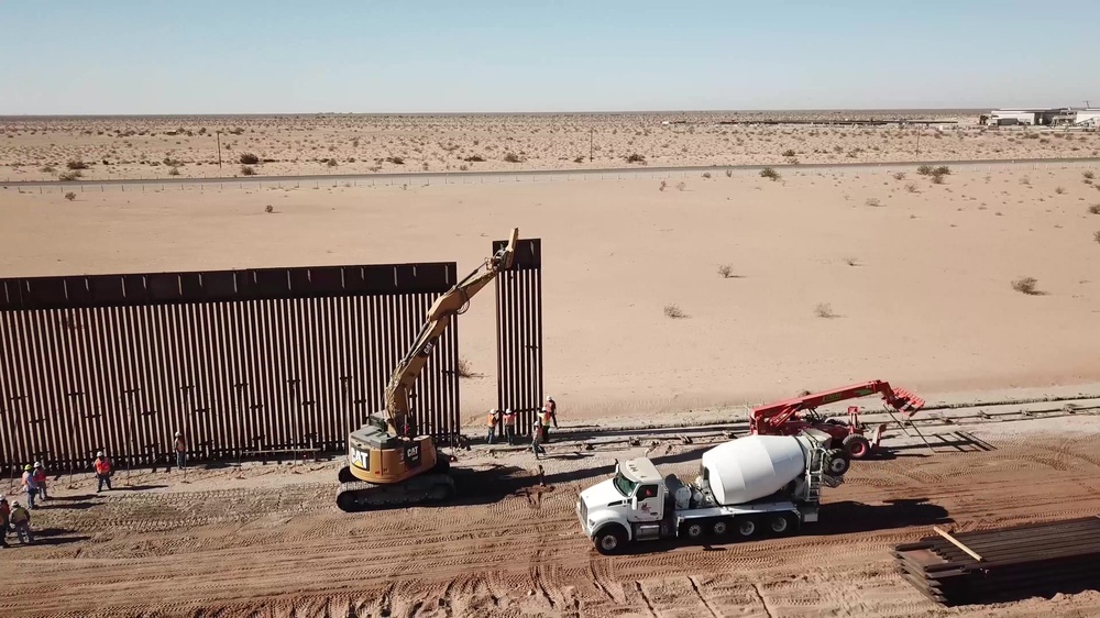 DVIDS - Video - Drone video footage shows progress of Arizona's border ...