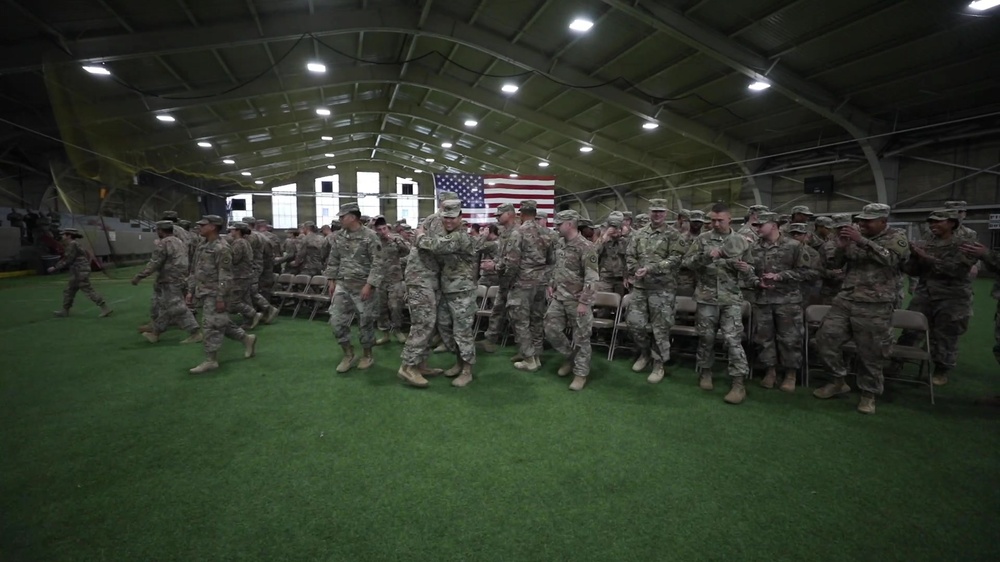 DVIDS - Video - A Company, 104th Brigade Engineer Battalion welcome home
