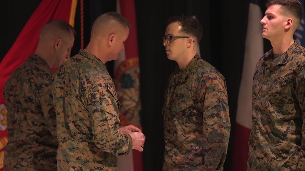 DVIDS - Video - 2nd MAW Marines receive the Navy and Marine Corps Medal