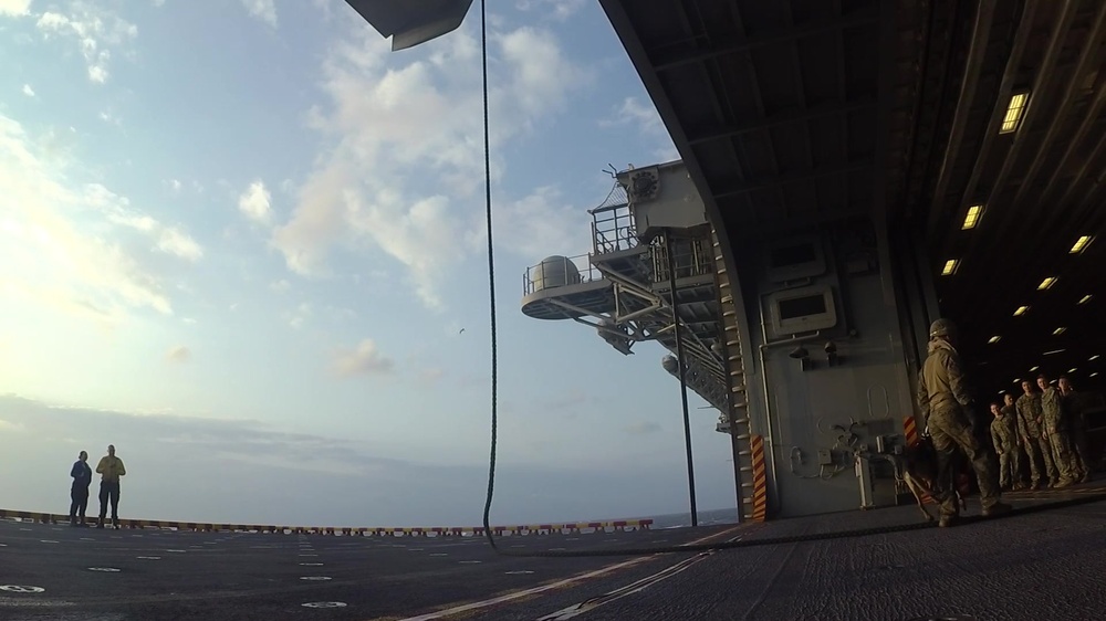 DVIDS - Video - 31st Marine Expeditionary Unit Conducts Fast Rope Exercise