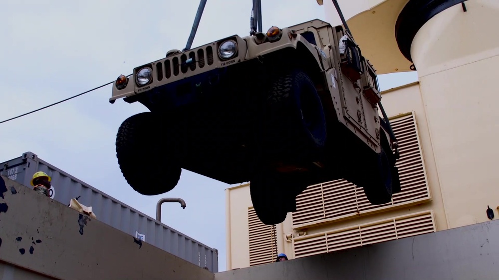 DVIDS - Video - U.S. Marines and Sailors load humvees onto the Improved ...