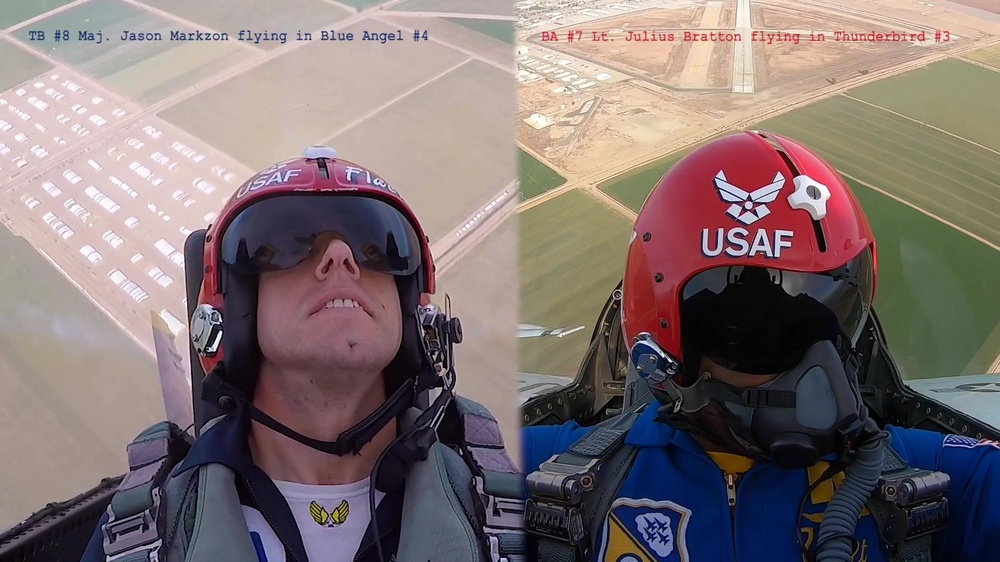 DVIDS - Video - Blue Angel and Thunderbird fly backseat in pilot swap