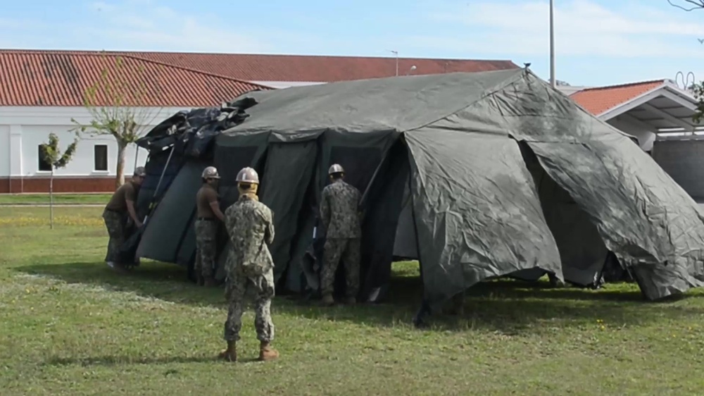 DVIDS - Video - NMCB 1 Sets Up Medical Tent for Naval Hospital Rota, Spain